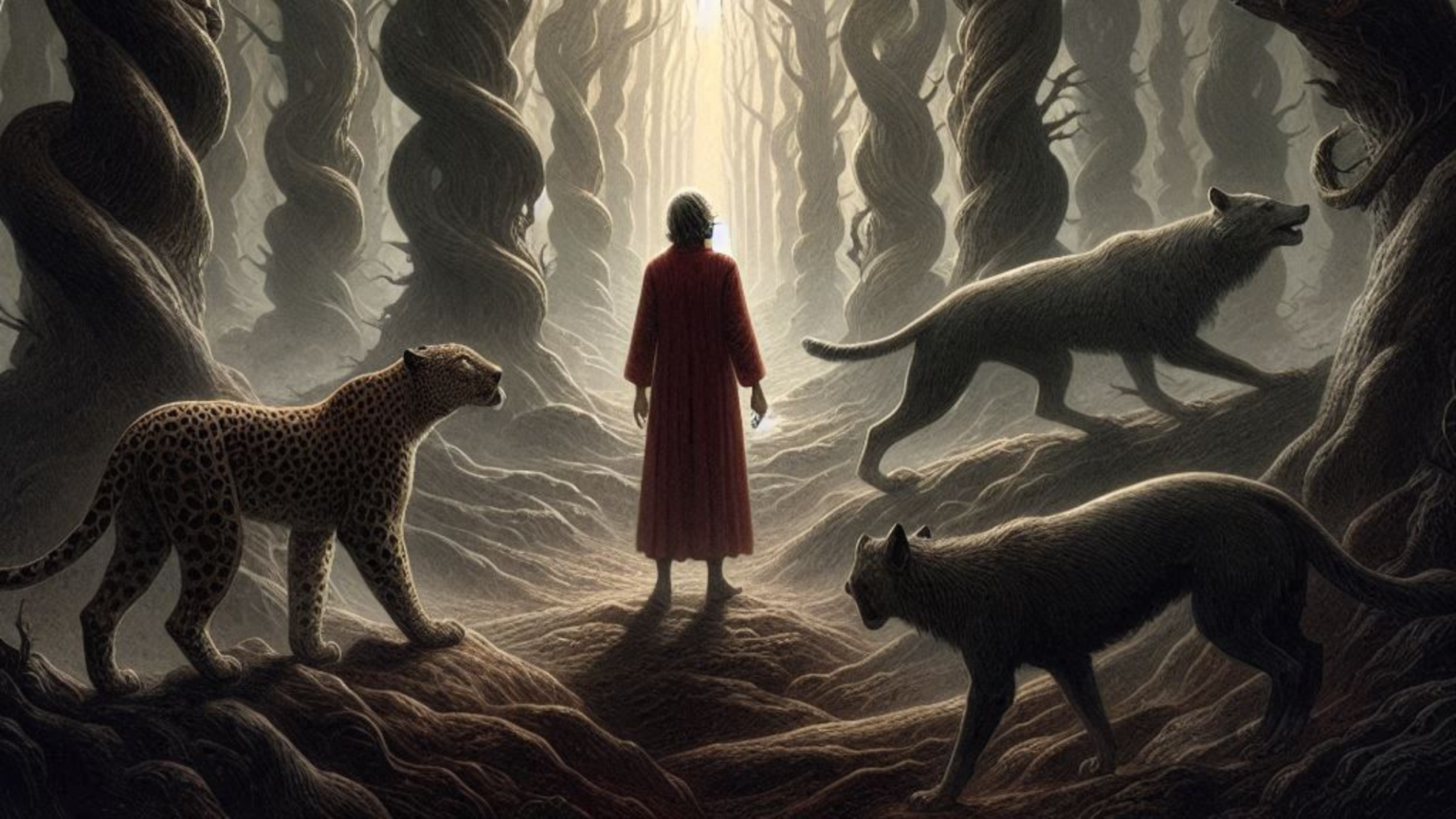 The Divine Comedy: Inferno," Cantos 1 and 2, by Dante Alighieri.